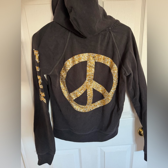 Victoria's Secret | Tops | Vintage Victorias Secret Pink Black Hoodie ...